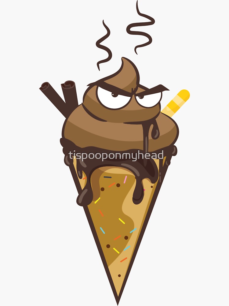 "Angry Poop" Sticker by tispooponmyhead | Redbubble