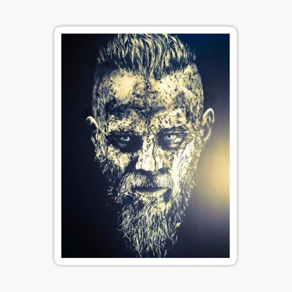 "King Ragnar Lothbrok" Sticker by stanlejohnson | Redbubble