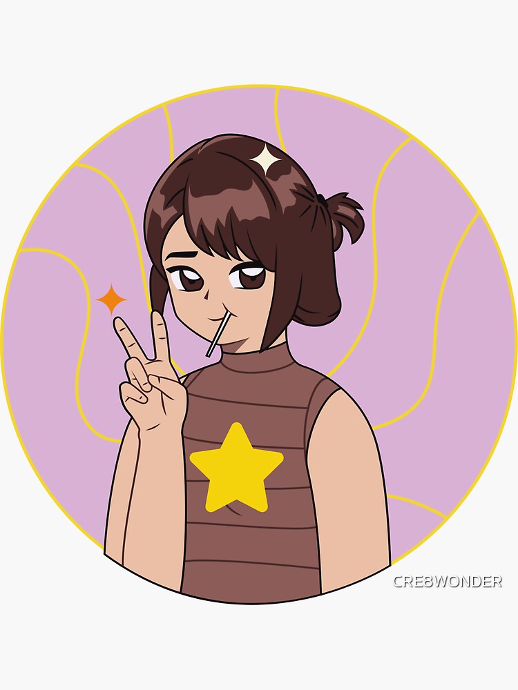 Cute Girl Cartoon Sticker By Cre8wonder Redbubble