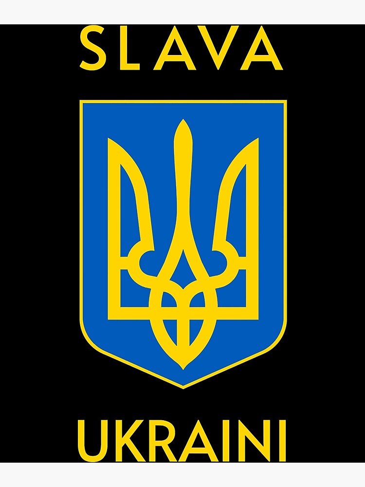 "SLAVA UKRAINI TRIDENT GLORY TO UKRAINE SUPPORT UKRAINE PROTEST PUTIN ...