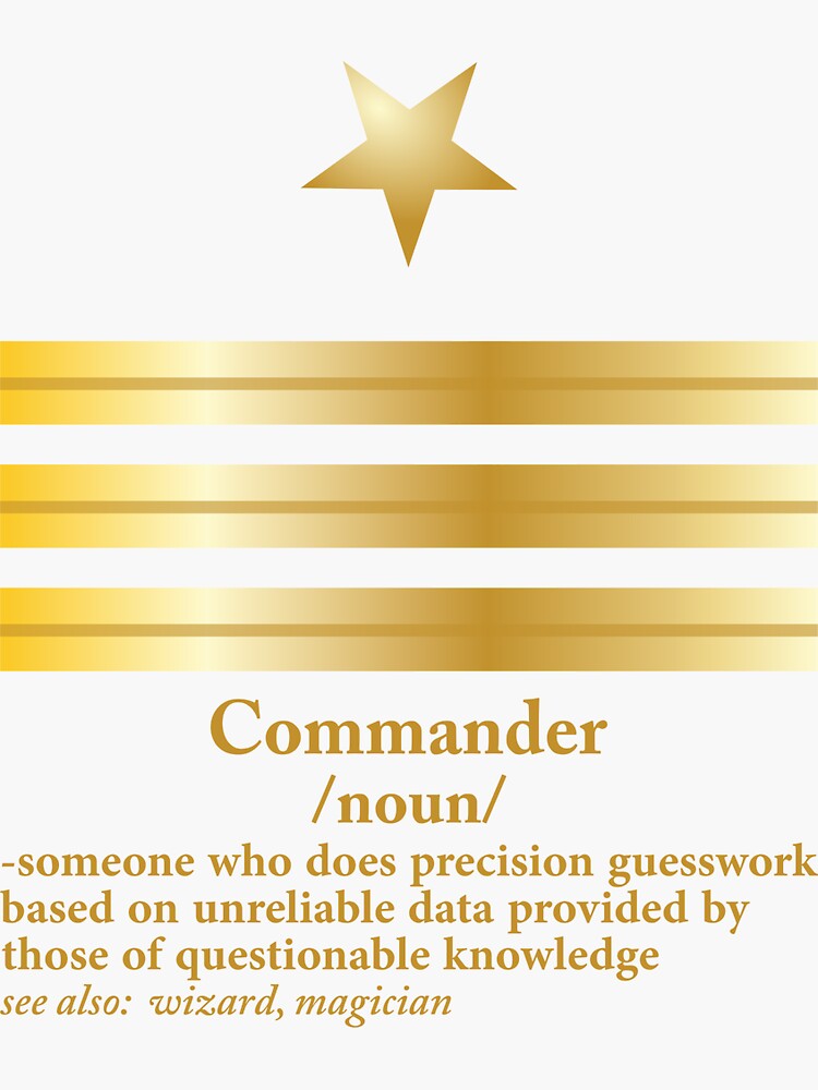 "US Navy Commander Definition Gift" Sticker by Bonzo61 | Redbubble