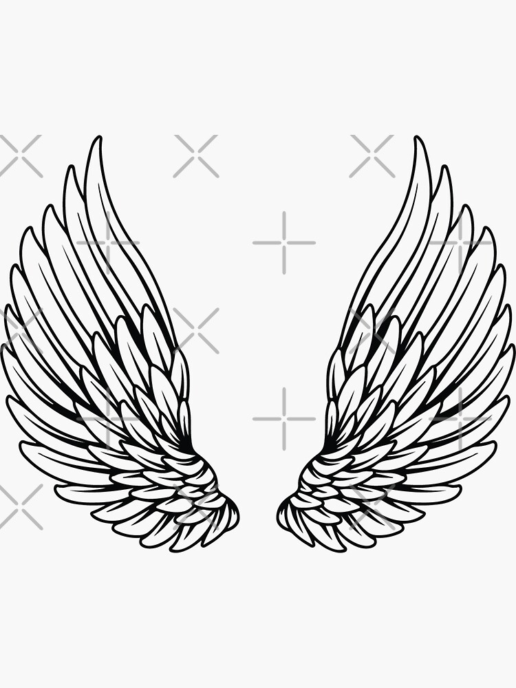 "black wings" Sticker for Sale by shiranthathilak | Redbubble