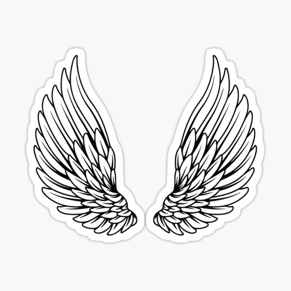 "black wings" Sticker for Sale by shiranthathilak | Redbubble