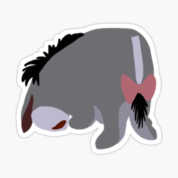 "Sad Donkey Sticker " Sticker by ThreeCordEtsys | Redbubble