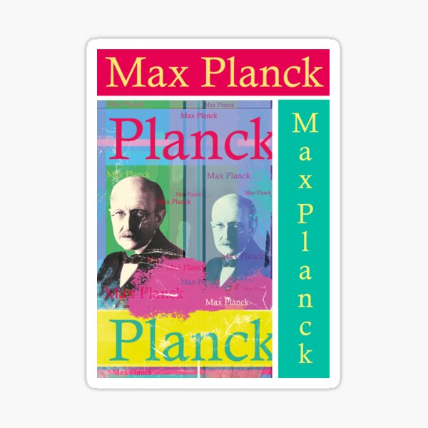 Pegatina «hermoso retrato de Max Planck, póster de diseño gráfico ...
