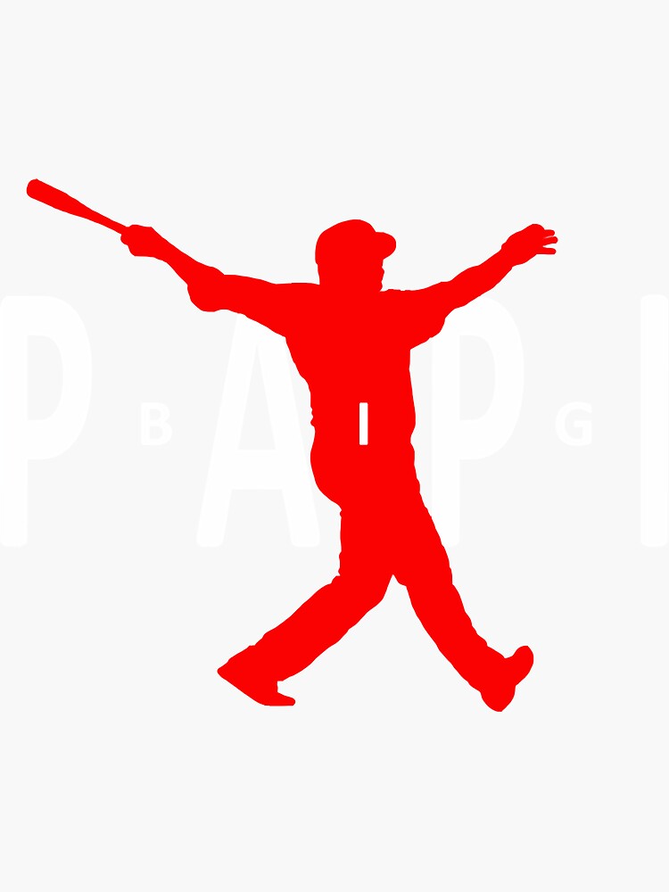 "Big Papi Air Jordan Style Logo" Sticker by kneemathanie | Redbubble