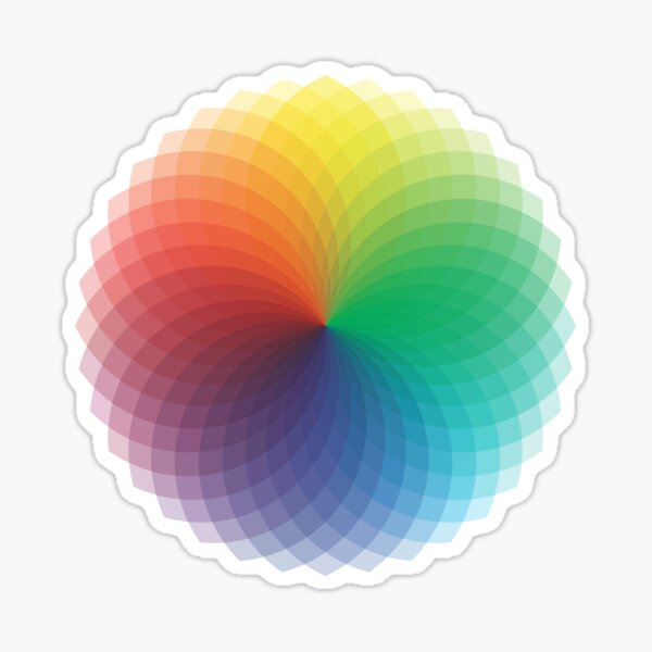 "Color Wheel " Sticker by LukeWoodsDesign | Redbubble