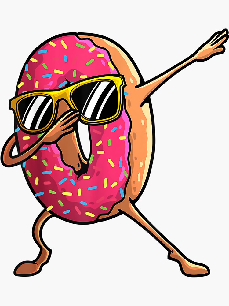 Pegatina «Diseños divertidos de donas para niños, niños, niñas, HipHop ...
