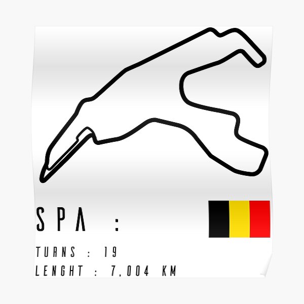 "SPA - RACE TRACK" Poster for Sale by RaceTrack-F1 | Redbubble