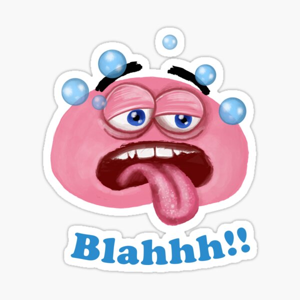"Blahhh!!" Sticker for Sale by Kfirwz | Redbubble