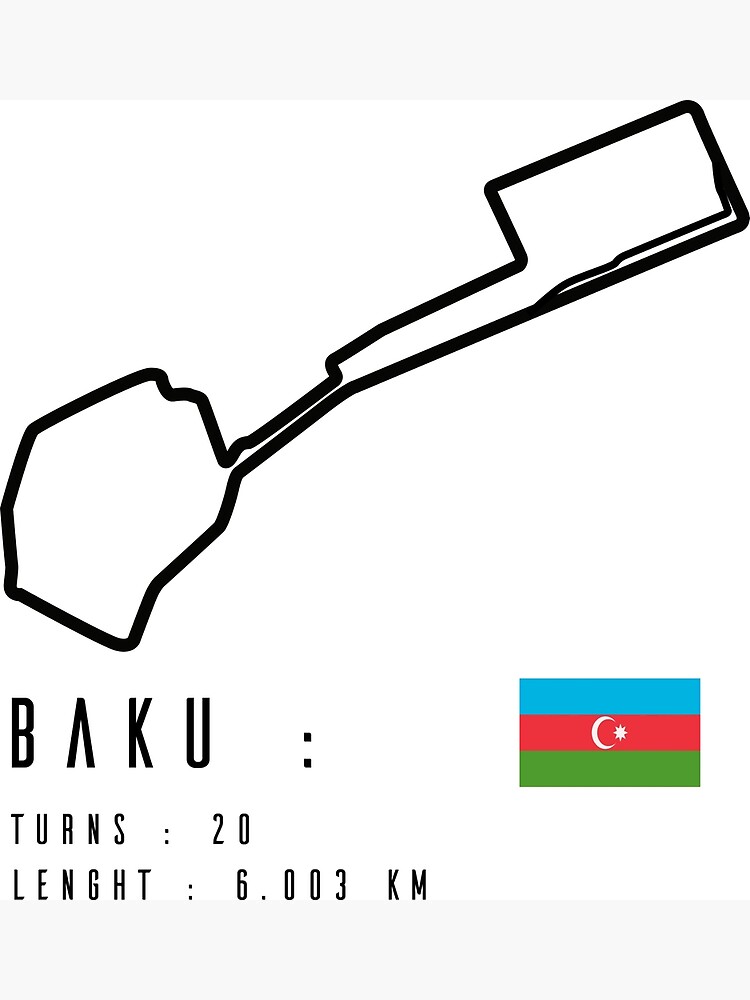 "BAKU - RACE TRACK" Poster for Sale by RaceTrack-F1 | Redbubble