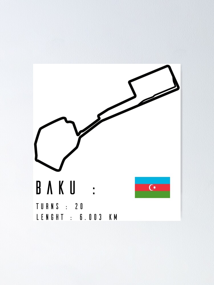 "BAKU - RACE TRACK" Poster for Sale by RaceTrack-F1 | Redbubble