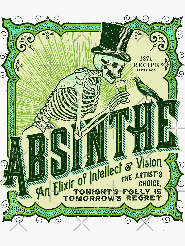 "Absinthe Label" Sticker for Sale by segrob | Redbubble