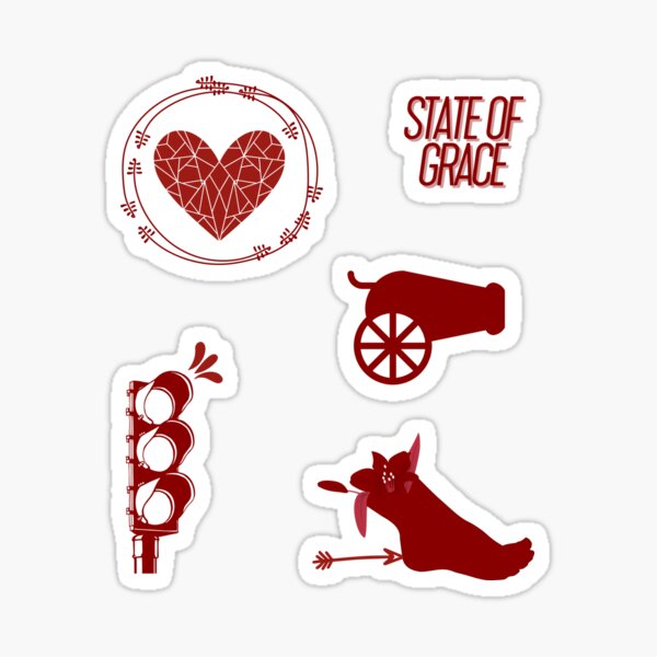 "red sticker pack 8" Sticker by DinoSour2 | Redbubble