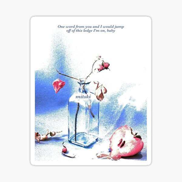 "Mistki lyrics poster" Sticker for Sale by beautyatwork | Redbubble