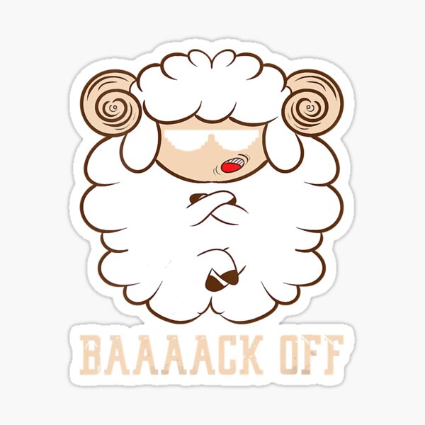 "Baaack Off Dope Swag Sunglass Farm Goat Livestock Lamb Sheep" Sticker ...