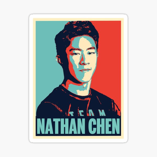 "Team Nathan Chen" Sticker for Sale by lokielli | Redbubble