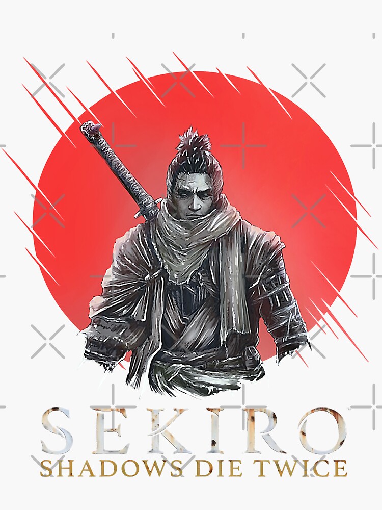 "Retro Sekiro Wolf Wolf With Katana Sekiro Graphic" Sticker by ...