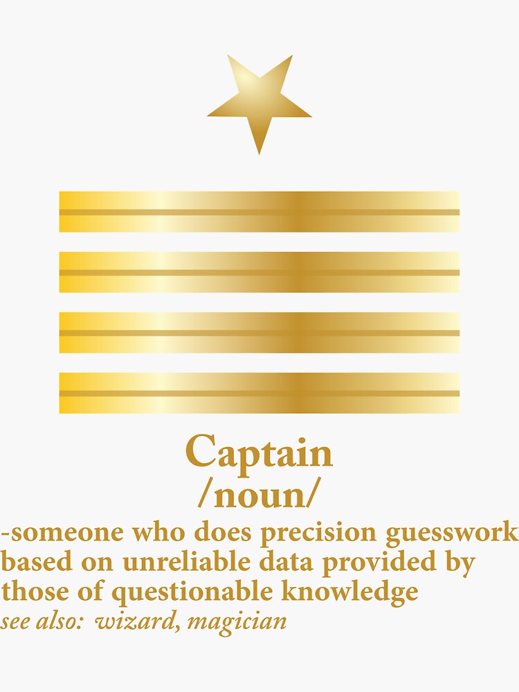 "US Navy Captain Definition Gift" Sticker by Bonzo61 | Redbubble