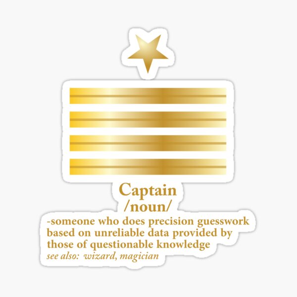 "US Navy Captain Definition Gift" Sticker by Bonzo61 | Redbubble