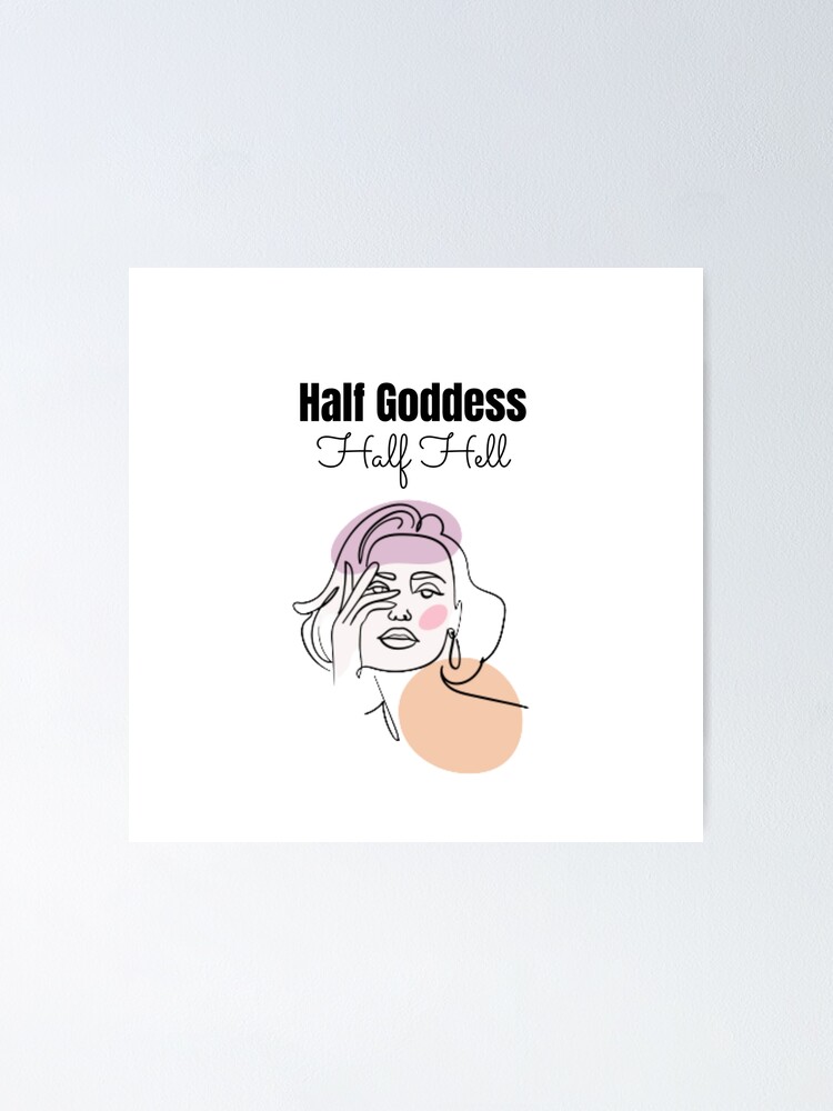 "Half goddess half hell women portrait abstract art " Poster for Sale by Mahnoorgalaxy | Redbubble