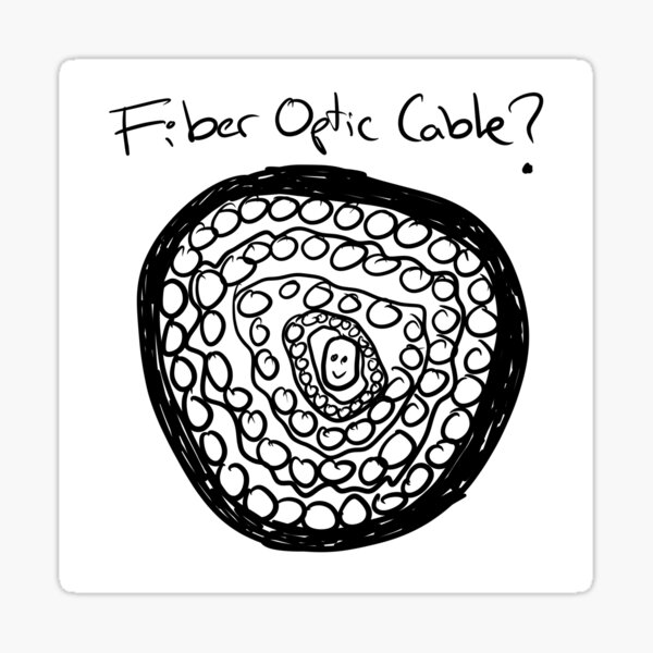 "Fiber Optic Cable?" Sticker by questionshop | Redbubble