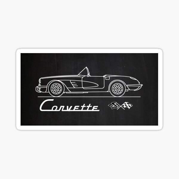 "Vette C1 Chalkboard" Sticker for Sale by rogue-design | Redbubble