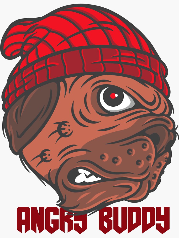 "angry buddy" Sticker by dreamysquirrel | Redbubble