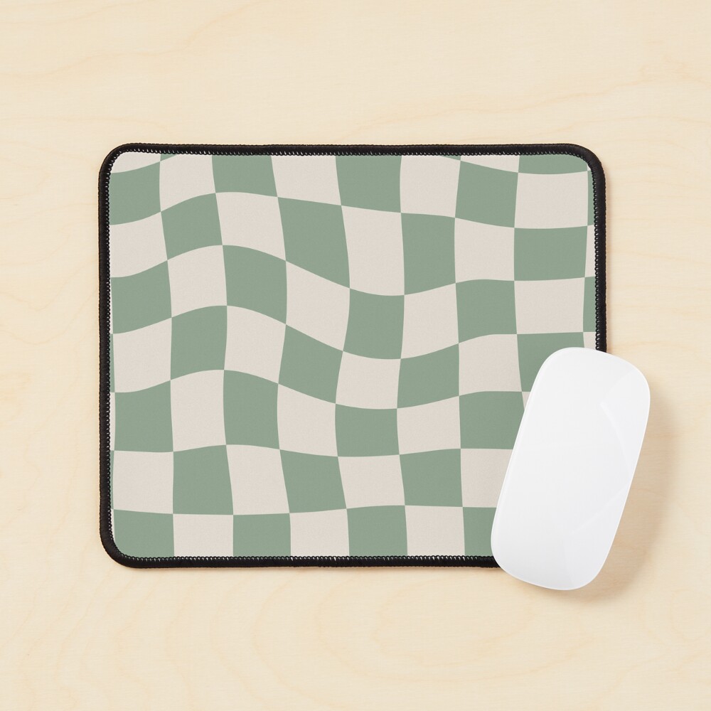 "Sage Green Warped Checkered Pattern Checkerboard" Poster for Sale by ...