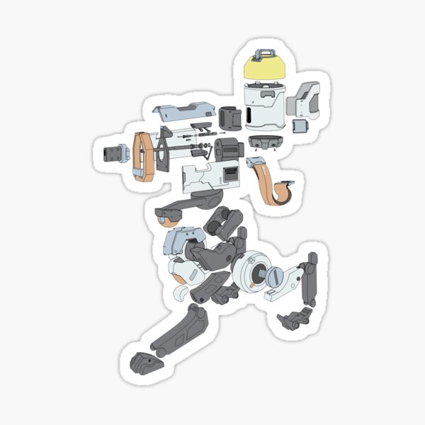"Killjoy Turret Diagram" Sticker by lyonelshamyra | Redbubble