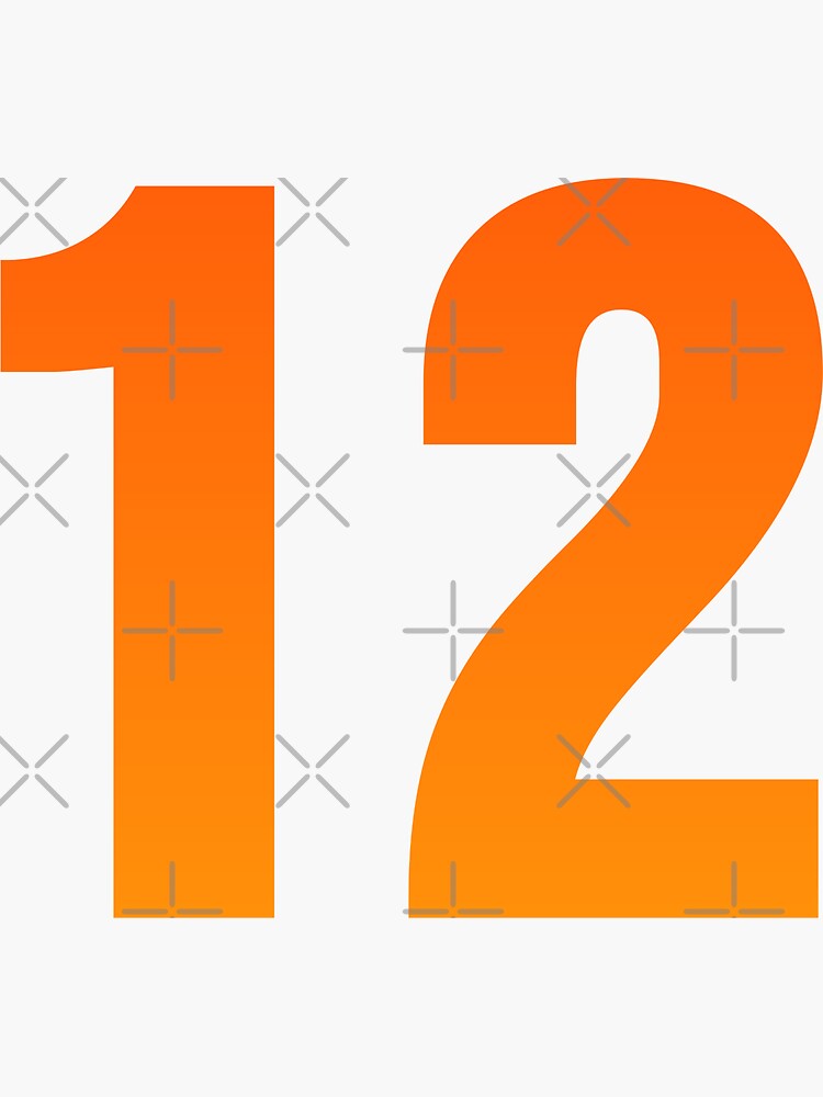 "Sports Team Number Twelve 12" Sticker by Nenicute | Redbubble
