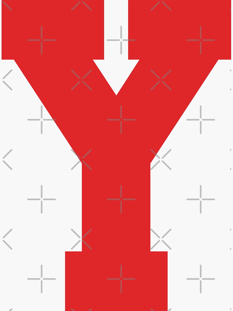 "Alphabet, Red Y, Sports letter Y" Sticker by TheCultStuff | Redbubble
