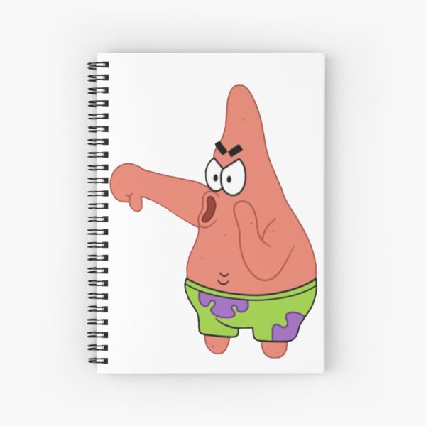 "Patrick Star Meme,Patrick Star Angry" Spiral Notebook by NINUCI ...