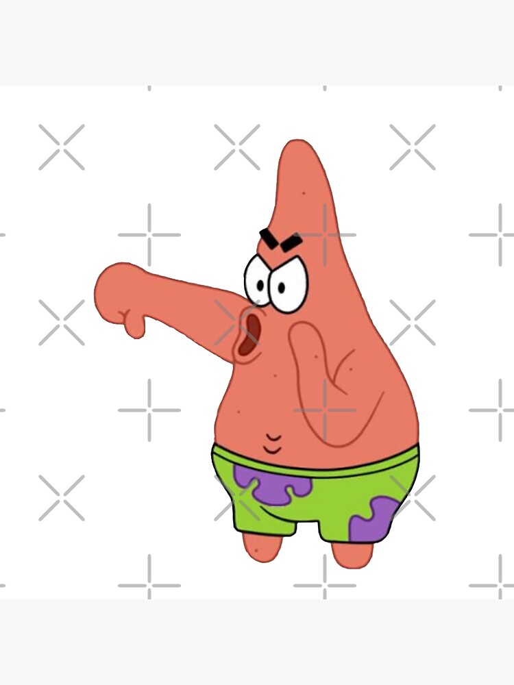 "Patrick Star Meme,Patrick Star Angry" Metal Print for Sale by NINUCI ...