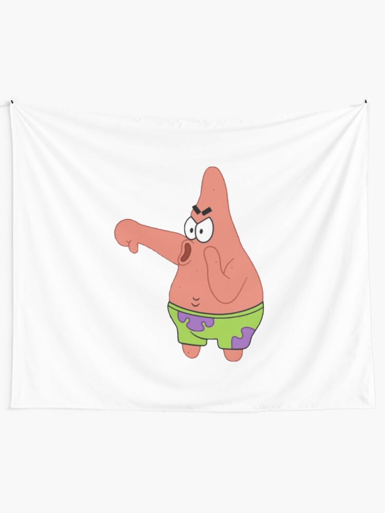 "Patrick Star Meme,Patrick Star Angry" Tapestry by NINUCI | Redbubble