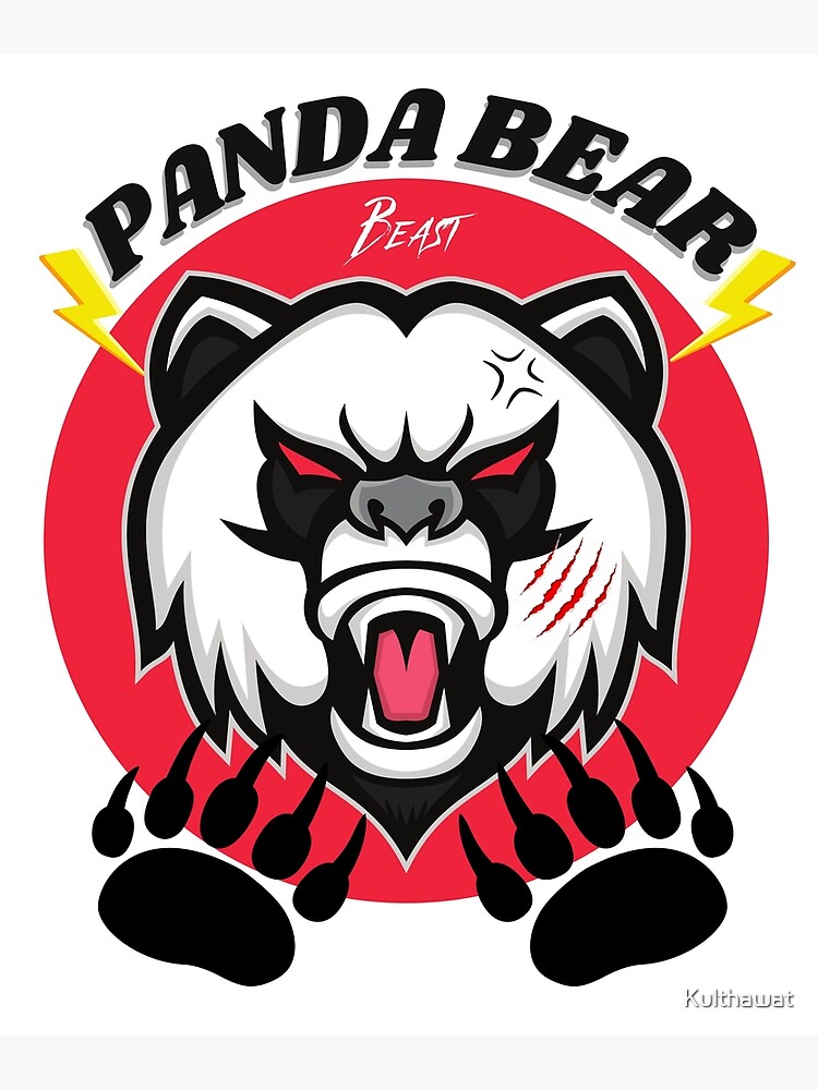 "Panda Bear Beast Mode" Poster for Sale by Kulthawat | Redbubble