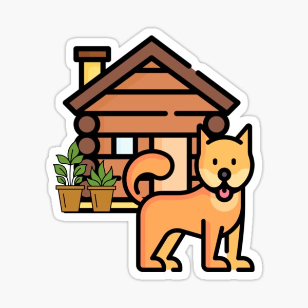 "A cute yellow dog" Sticker by gopal012 | Redbubble
