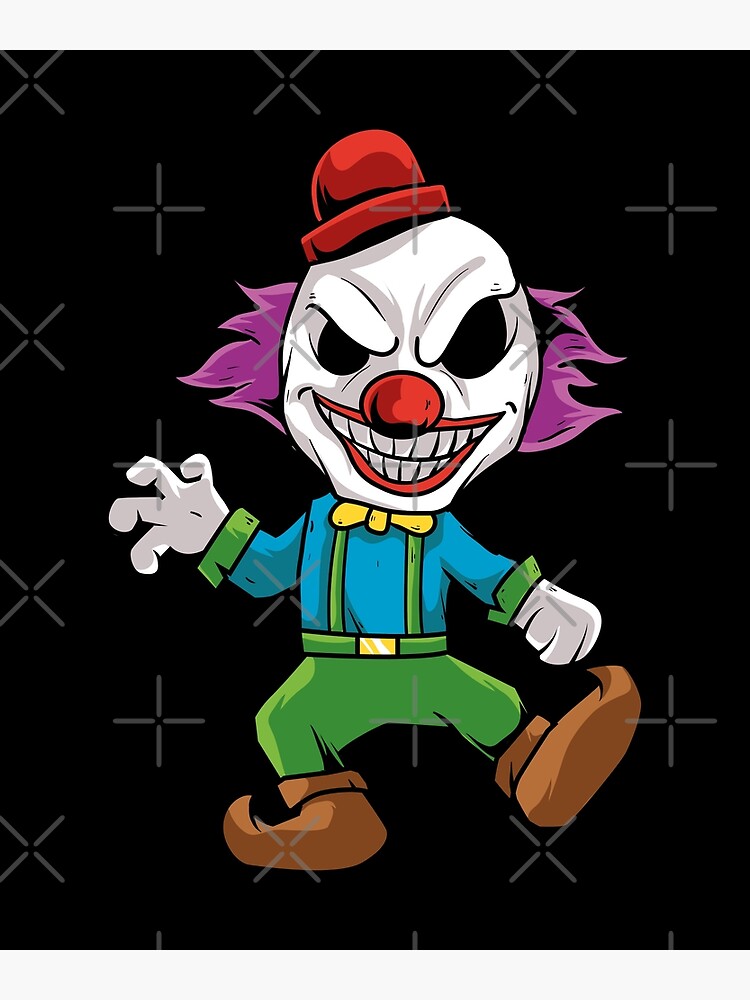 "Dancing clown, horror face" Poster for Sale by Lucifer-x | Redbubble