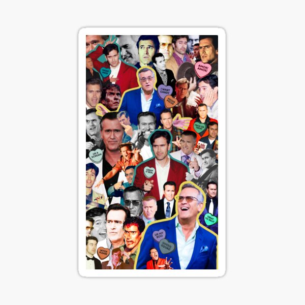 "Bruce Campbell" Sticker for Sale by UglyCollages | Redbubble