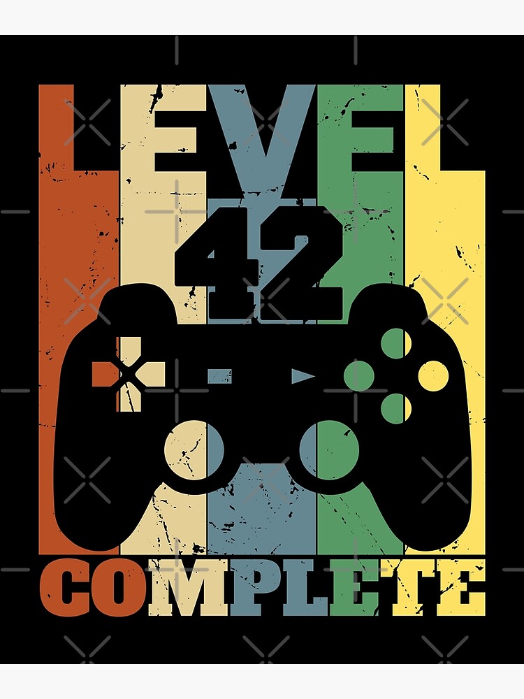 "Level 42 Complete - Funny Men 42th Birthday Gift Vintage 1981 Video ...
