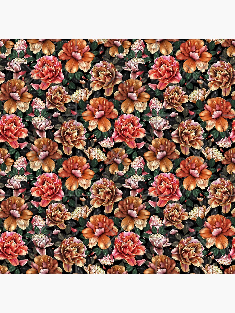 "Night garden" Sticker by TheFlairPalette | Redbubble