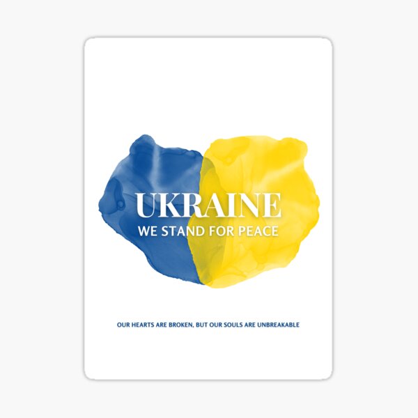 "UKRAINE, WE STAND FOR PEACE" Sticker for Sale by flopsshops | Redbubble