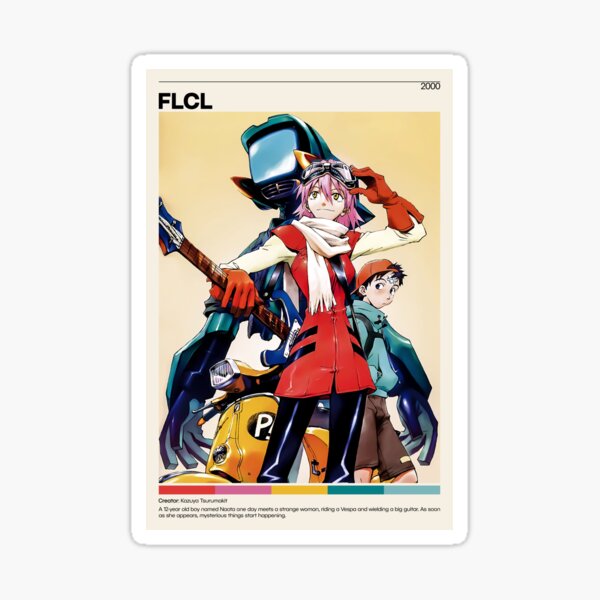 "FLCL Anime Poster Print Poster" Sticker by animeposterssop | Redbubble