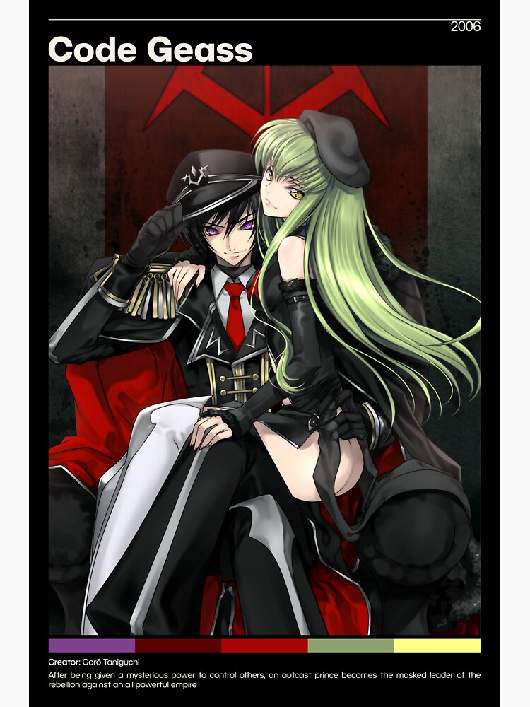 "Code Geass Anime Poster Print Poster" Sticker for Sale by ...
