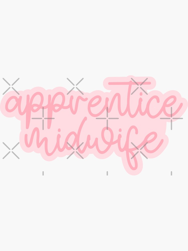 "Pink Aesthetic Apprentice Midwife " Sticker by MidwifeLifeHub | Redbubble