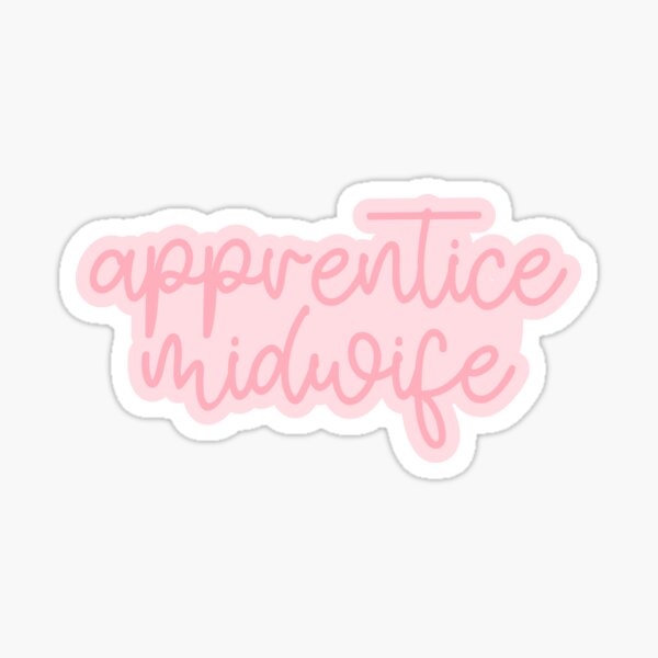 "Pink Aesthetic Apprentice Midwife " Sticker by MidwifeLifeHub | Redbubble