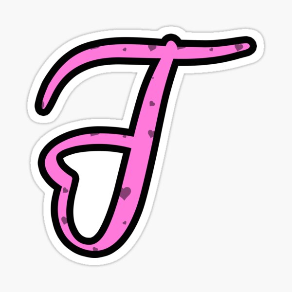 "Letter T - Hot Pink Love Hearts - Personalised / Personalized Custom ...