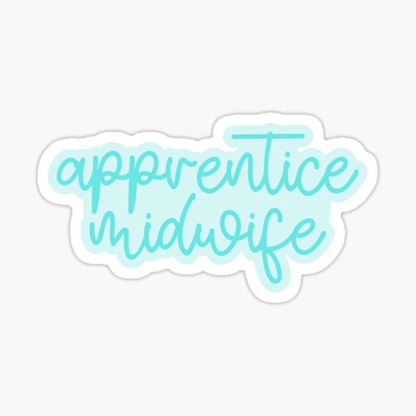 "Teal Blue Aesthetic Apprentice Midwife " Sticker by MidwifeLifeHub ...