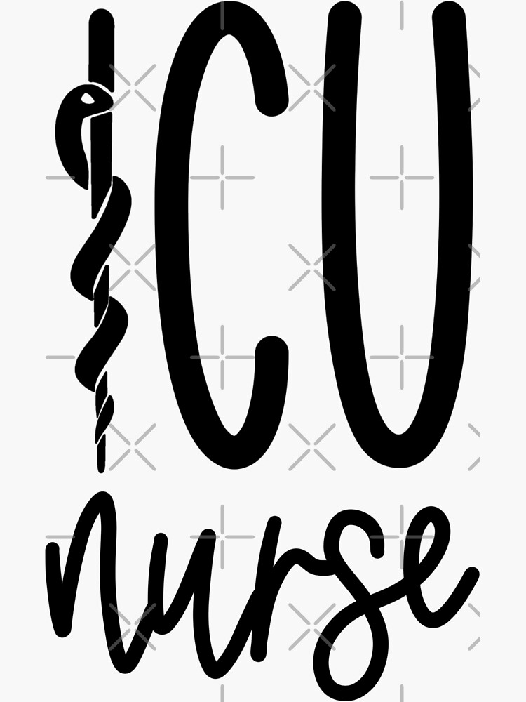 "ICU Nurse" Sticker by justinacele | Redbubble