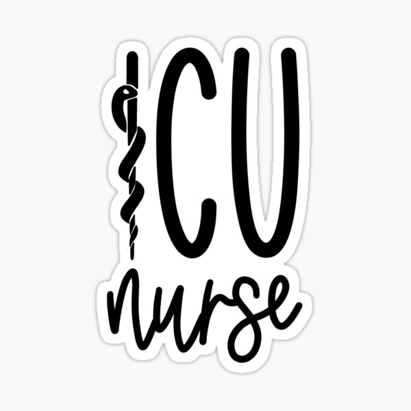 "ICU Nurse" Sticker by justinacele | Redbubble